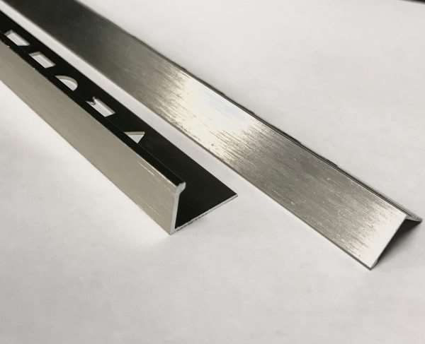 Vroma Brushed Stainless Steel Straight Edge L-Shape 2.5M Heavy Duty ...