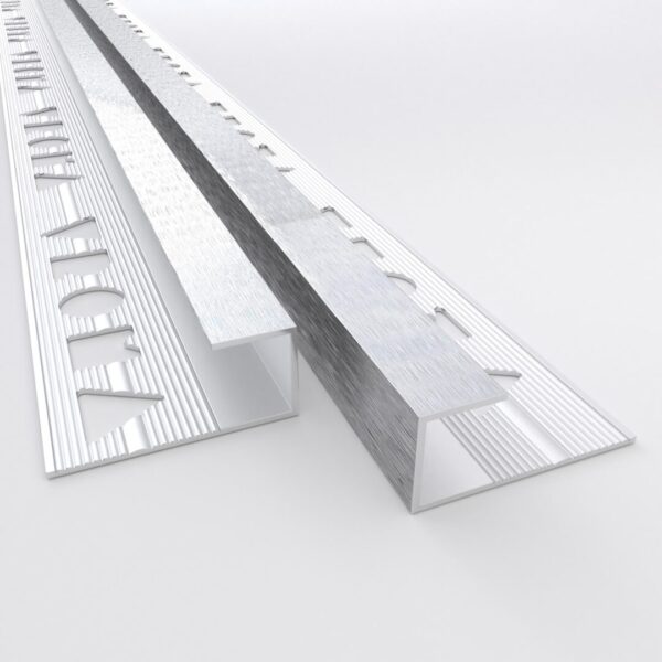 Vroma Deep Brushed Chrome Box Capping 2.5M Heavy Duty Aluminium Tile ...