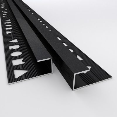 Vroma Deep Brushed Black Box Capping 2.5M Heavy Duty Aluminium Tile ...