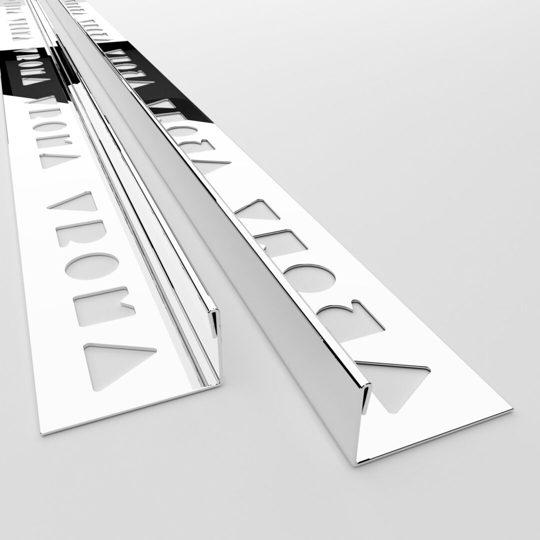 Vroma Mirror Chrome L Shape 2.5M Heavy Duty 304 Stainless Steel Tile ...