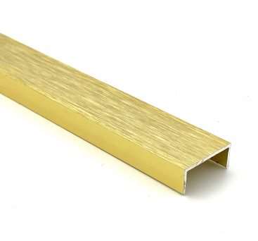 Vroma Deep Brushed Gold Listello 2.5M Aluminium Tile Trim | Vroma Trims