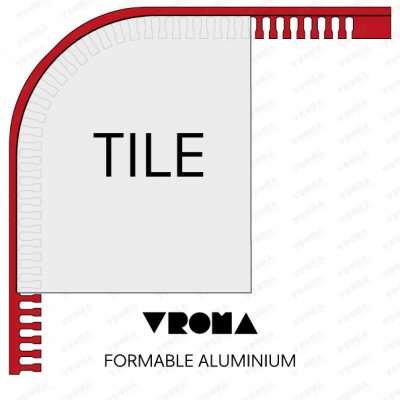 Vroma Formable Mill Finish L Shape 2.5M Heavy Duty Tile Trims | Vroma Trims