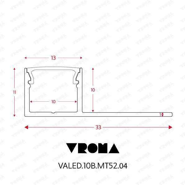 Vroma LED Box Tile Trim 2.5 Meter (04) | Vroma Trims