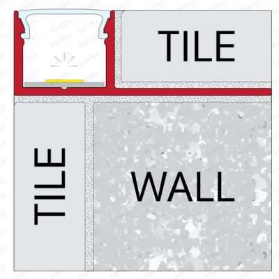 Vroma LED Box Tile Trim 2.5 Meter (04) | Vroma Trims