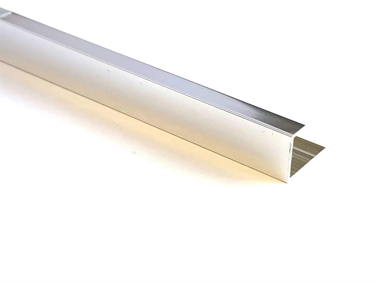 Vroma Bright Chrome End-U Profile 2.5M Heavy Duty Aluminium Cladding ...