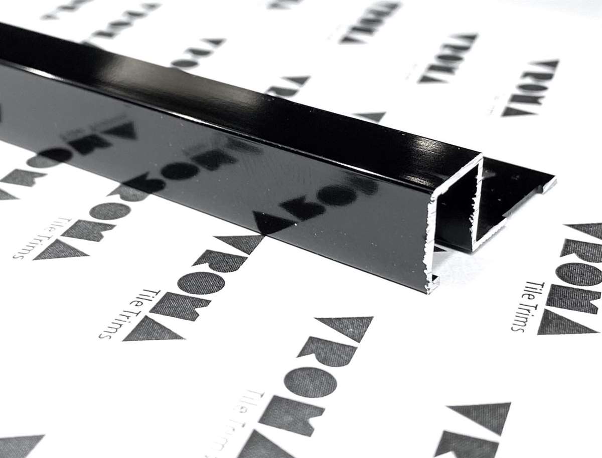 Vroma Polished Black Box Square Edge 2.5M Heavy Duty Aluminium Tile ...