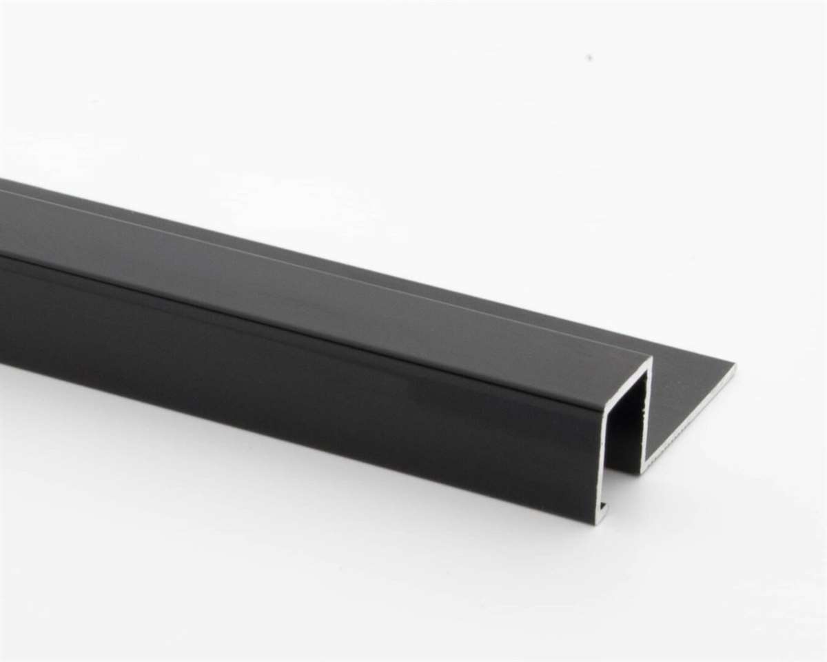 Vroma Polished Black Box Square Edge 2.5M Heavy Duty Aluminium Tile ...