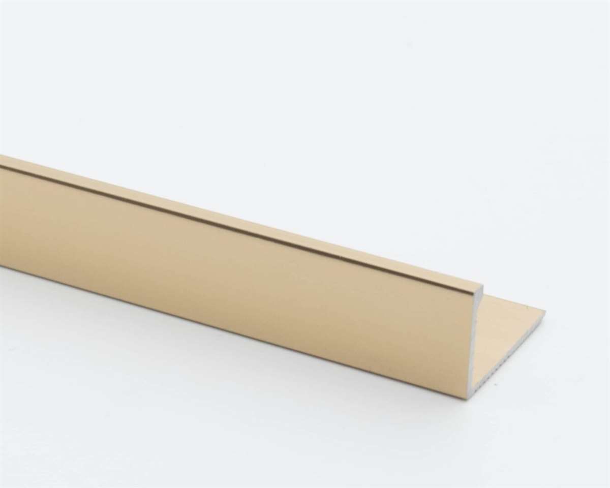 Aged Gold Straight Edge L-Shape 2.5M Heavy Duty Aluminium Tile Trims by ...