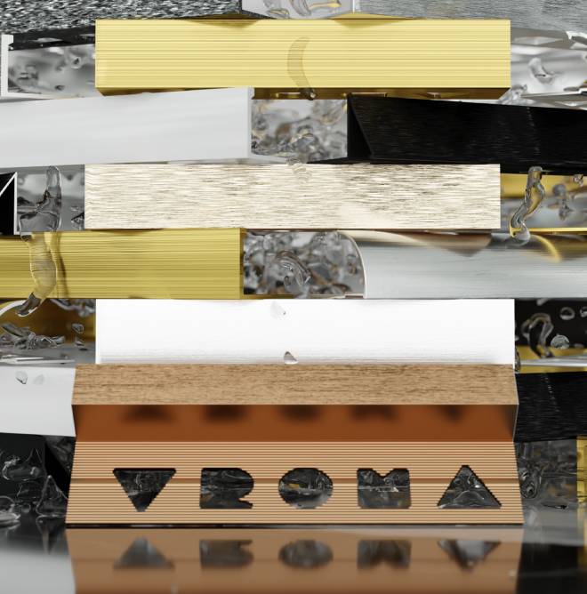 Brushed Tile Trims | Vroma Trims